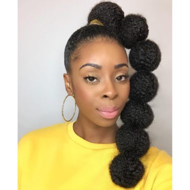 21 Ways Beautiful People Are Wearing Bubble Braids | ThriveNaija
