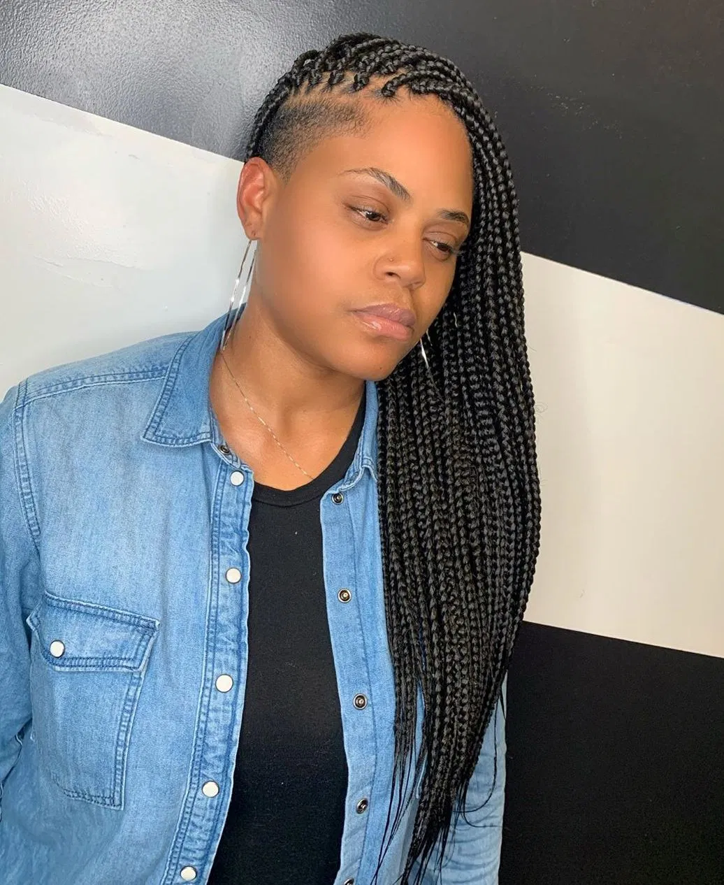 31 Box Braids With Shaved Sides Thrivenaija