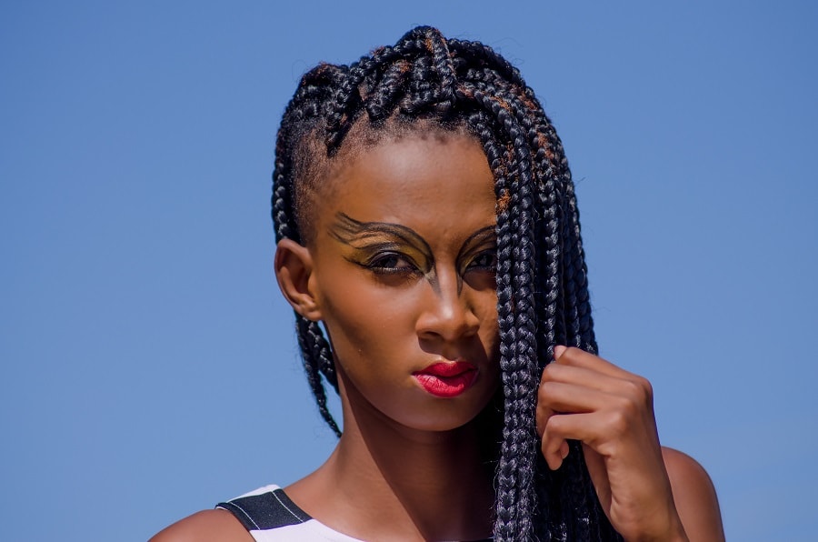 31 Box Braids With Shaved Sides Thrivenaija