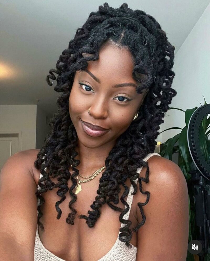 27 Locs With Loose Ends Hairstyles to Try | ThriveNaija