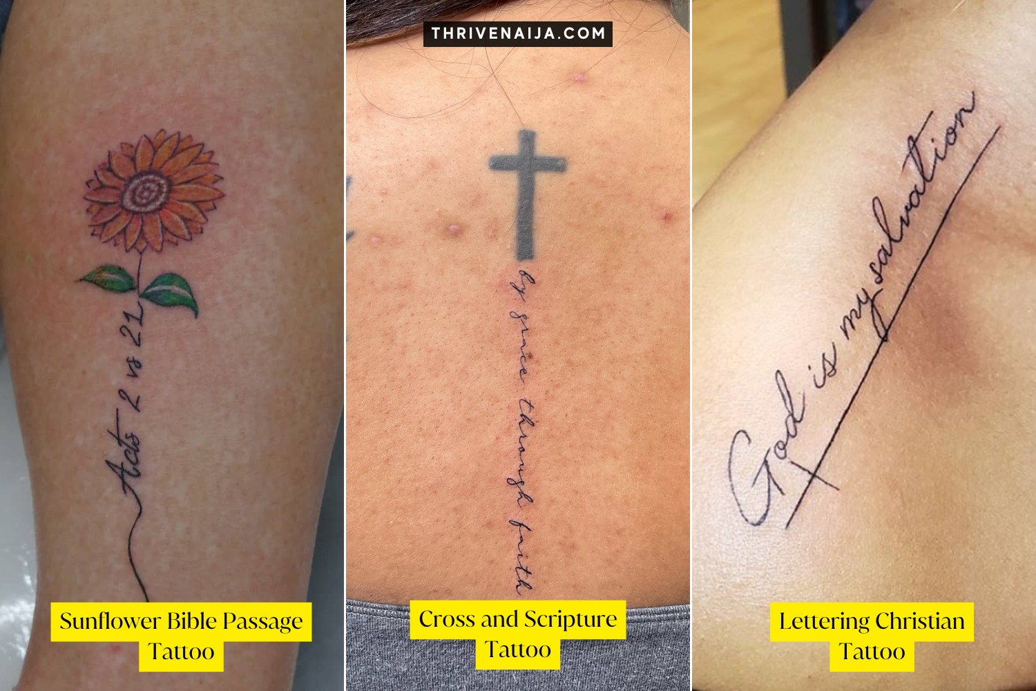 22 Unique Christian Tattoos For Women | ThriveNaija