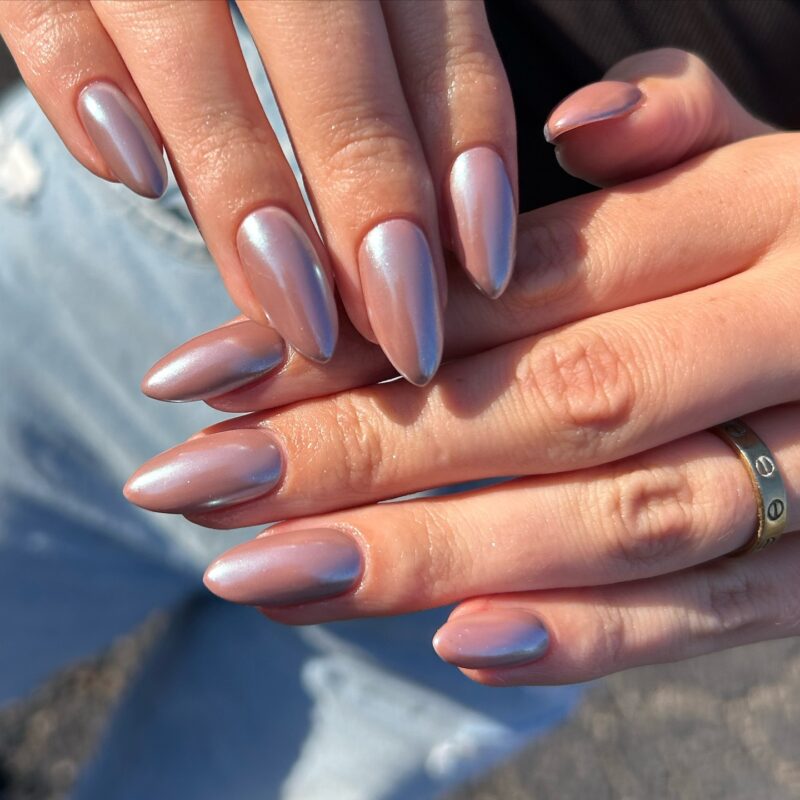 15 Fall Chrome Nail Designs | ThriveNaija