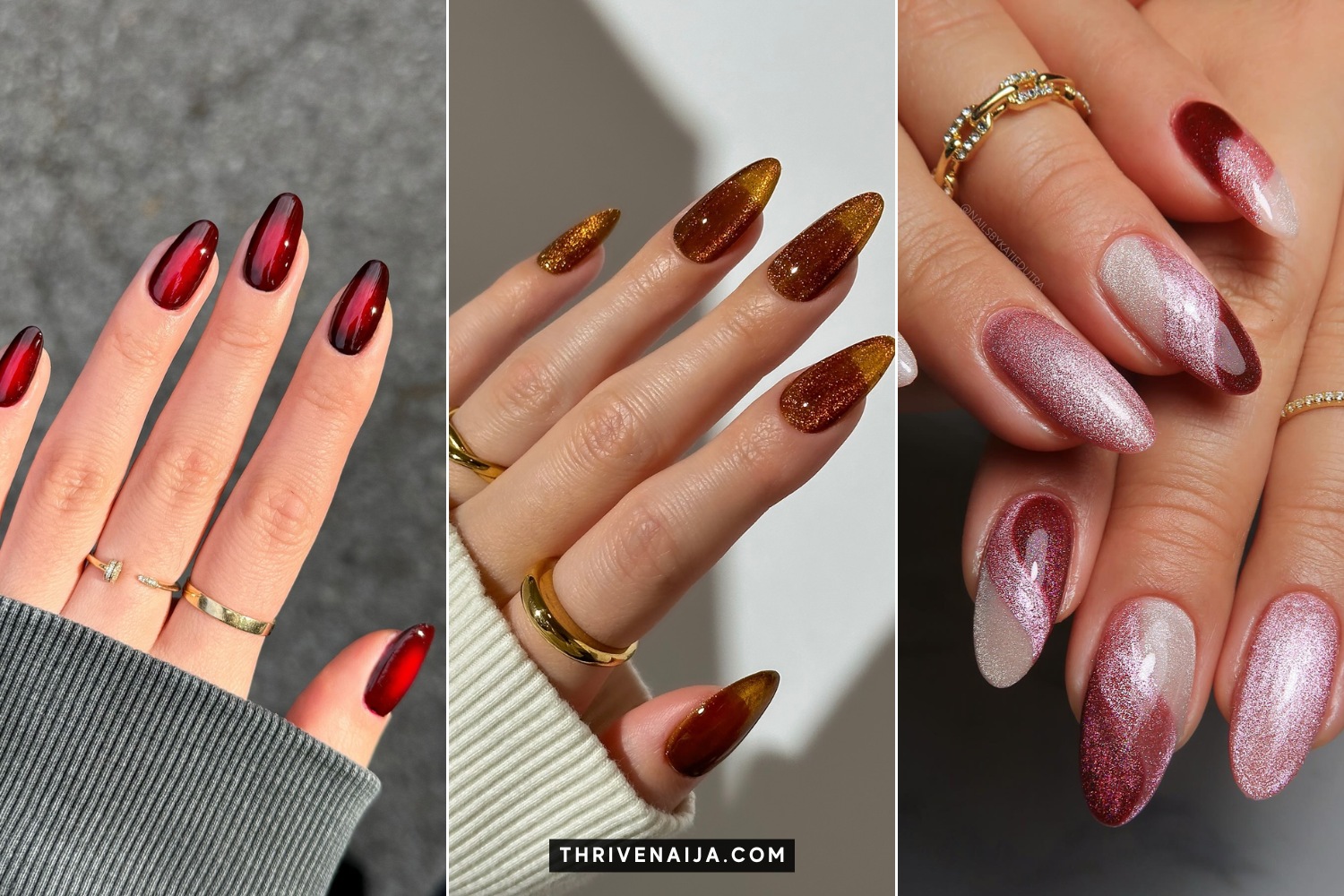 15 Fall Cat Eye Nails Design Ideas | ThriveNaija