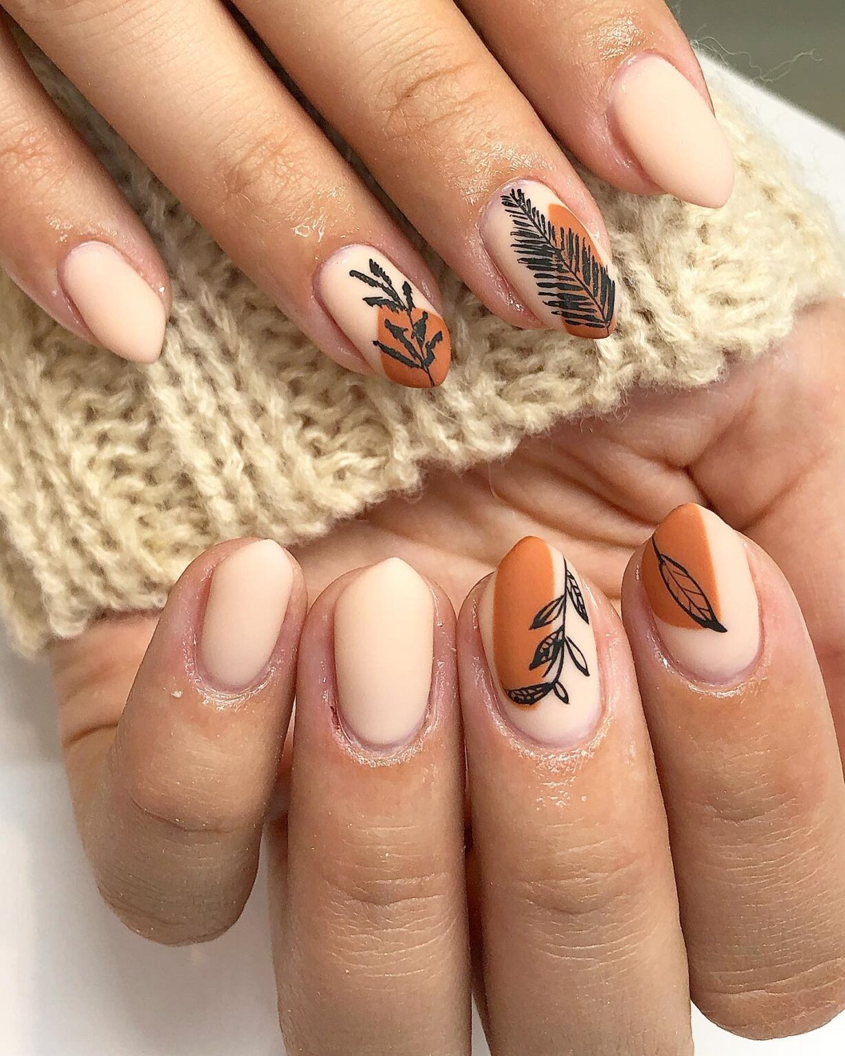 15 Natural Fall Nails Design Ideas | ThriveNaija