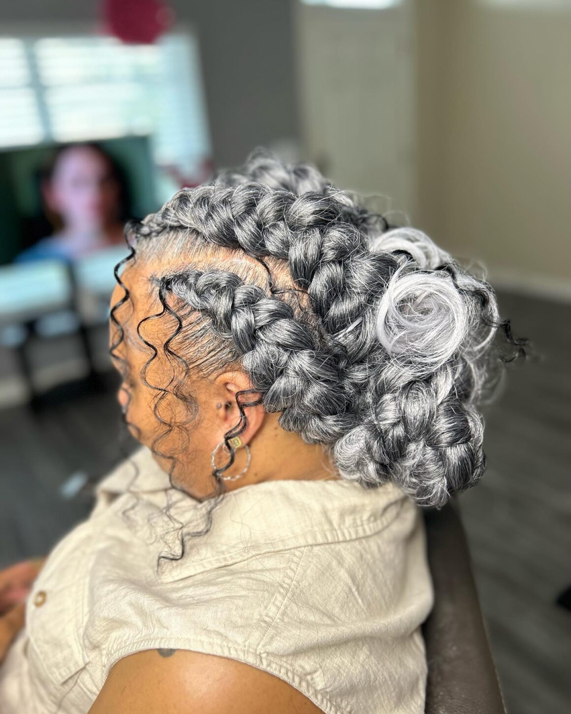 16 Grey Hair Braids Style Ideas | ThriveNaija