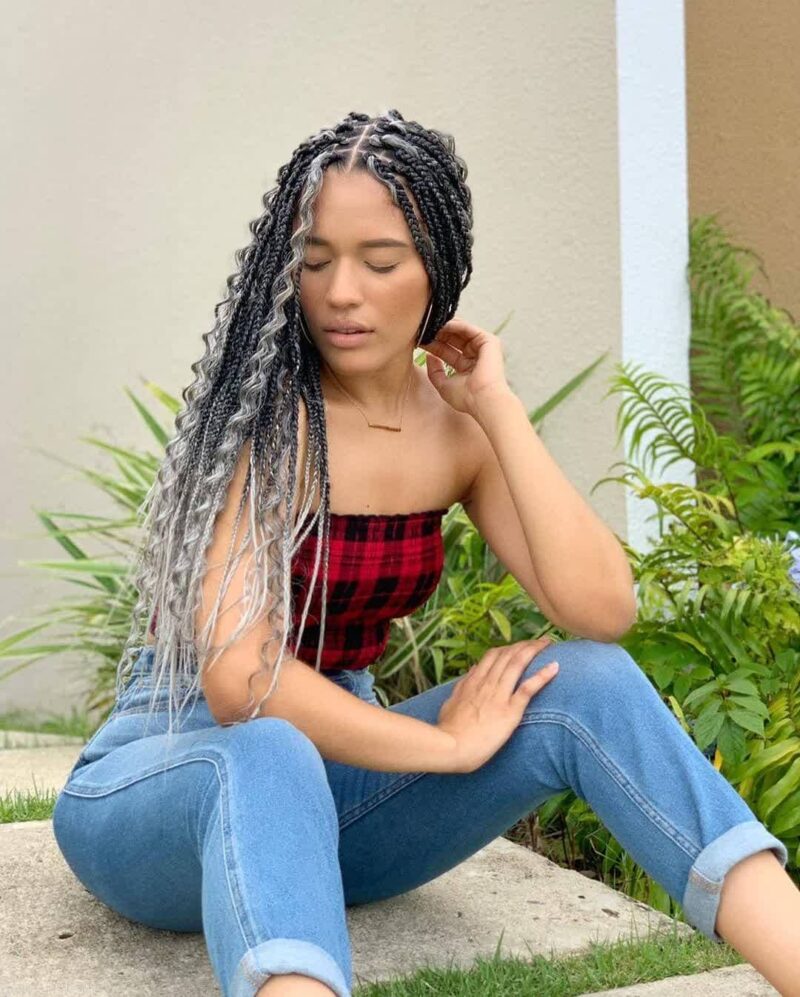 16 Grey Hair Braids Style Ideas | ThriveNaija