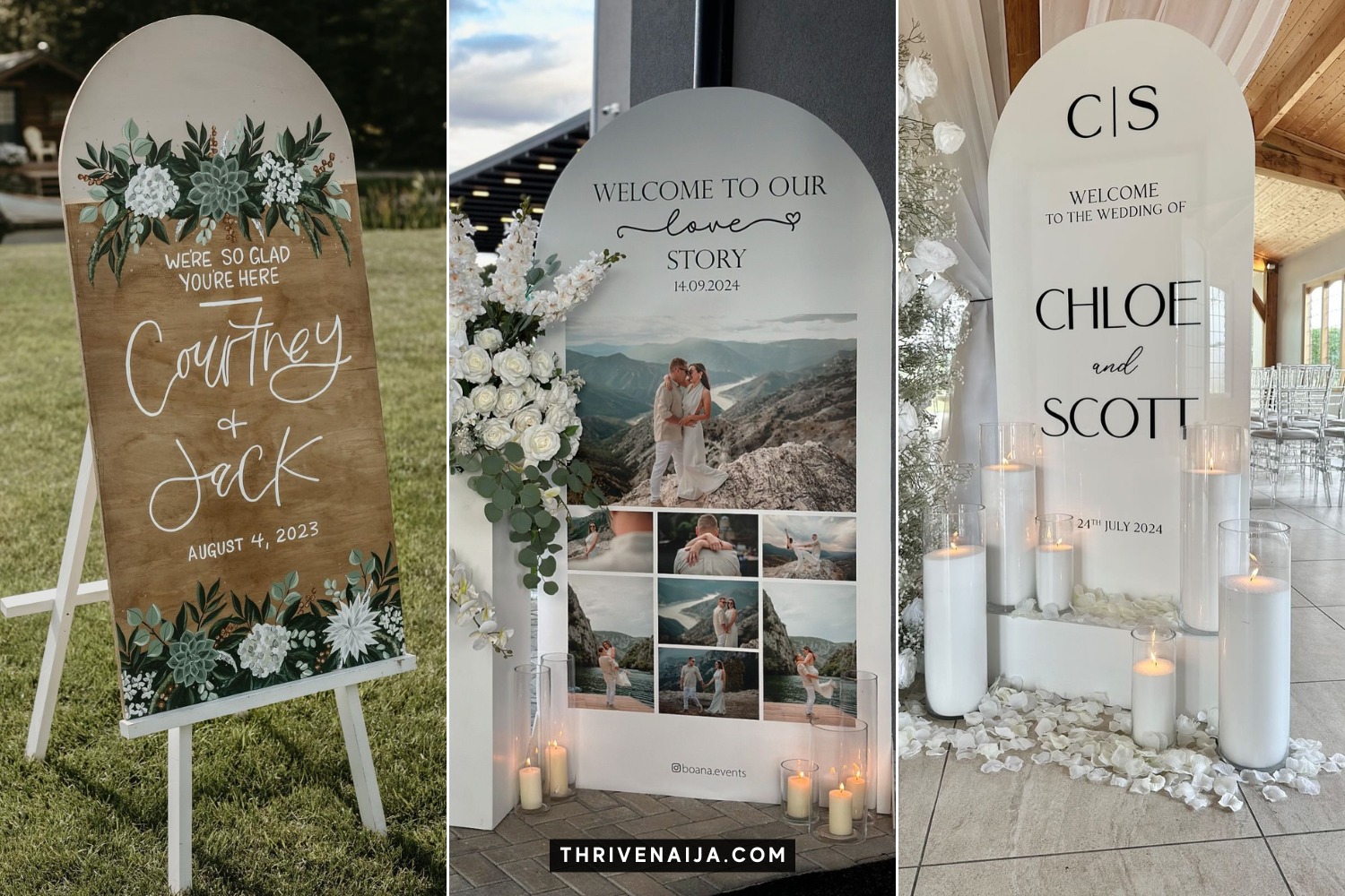 20 Unique Wedding Welcome Sign Ideas | ThriveNaija