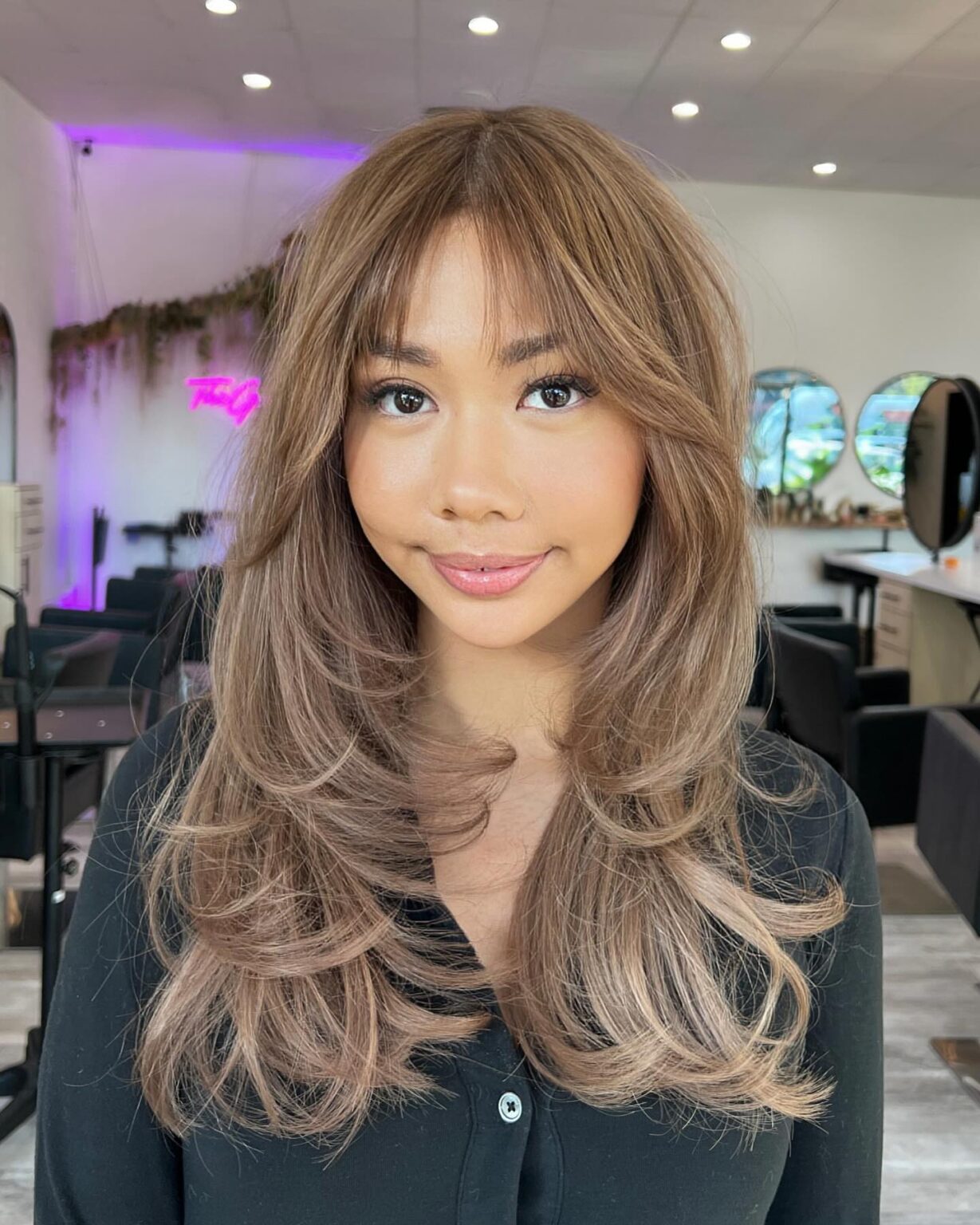 21 Best Bang Haircuts for Round Face | ThriveNaija