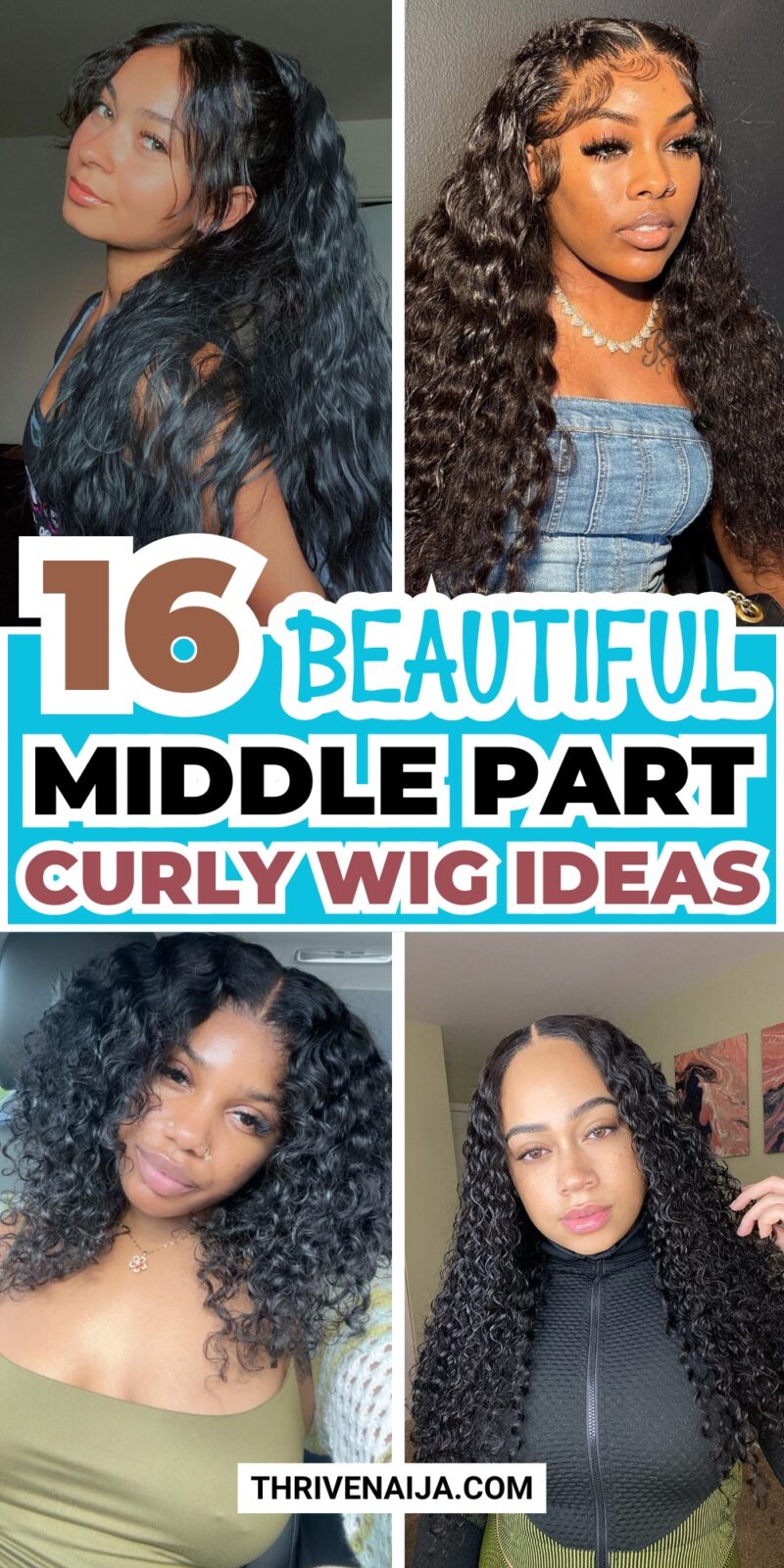 16 Best Middle Part Curly Wigs | ThriveNaija