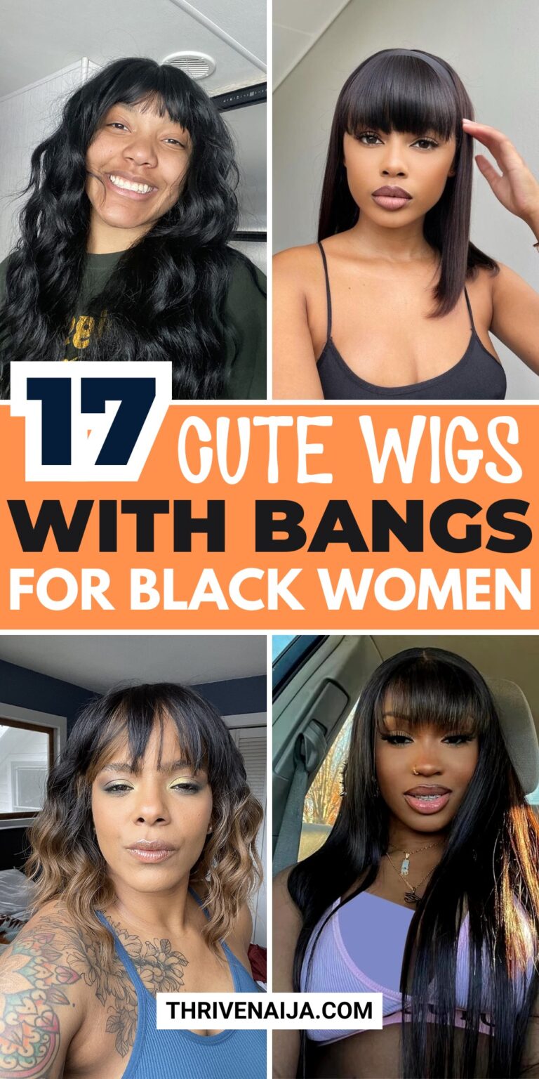 17 Cute Wigs With Bangs For Black Women | ThriveNaija