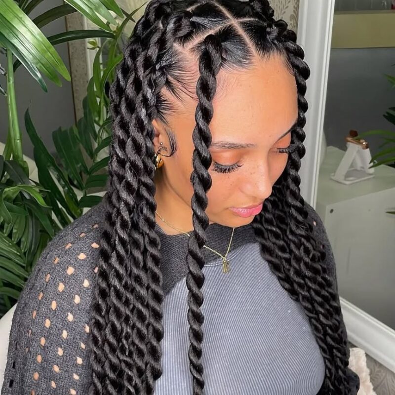 37 Big Twist Braids Hairstyles | ThriveNaija