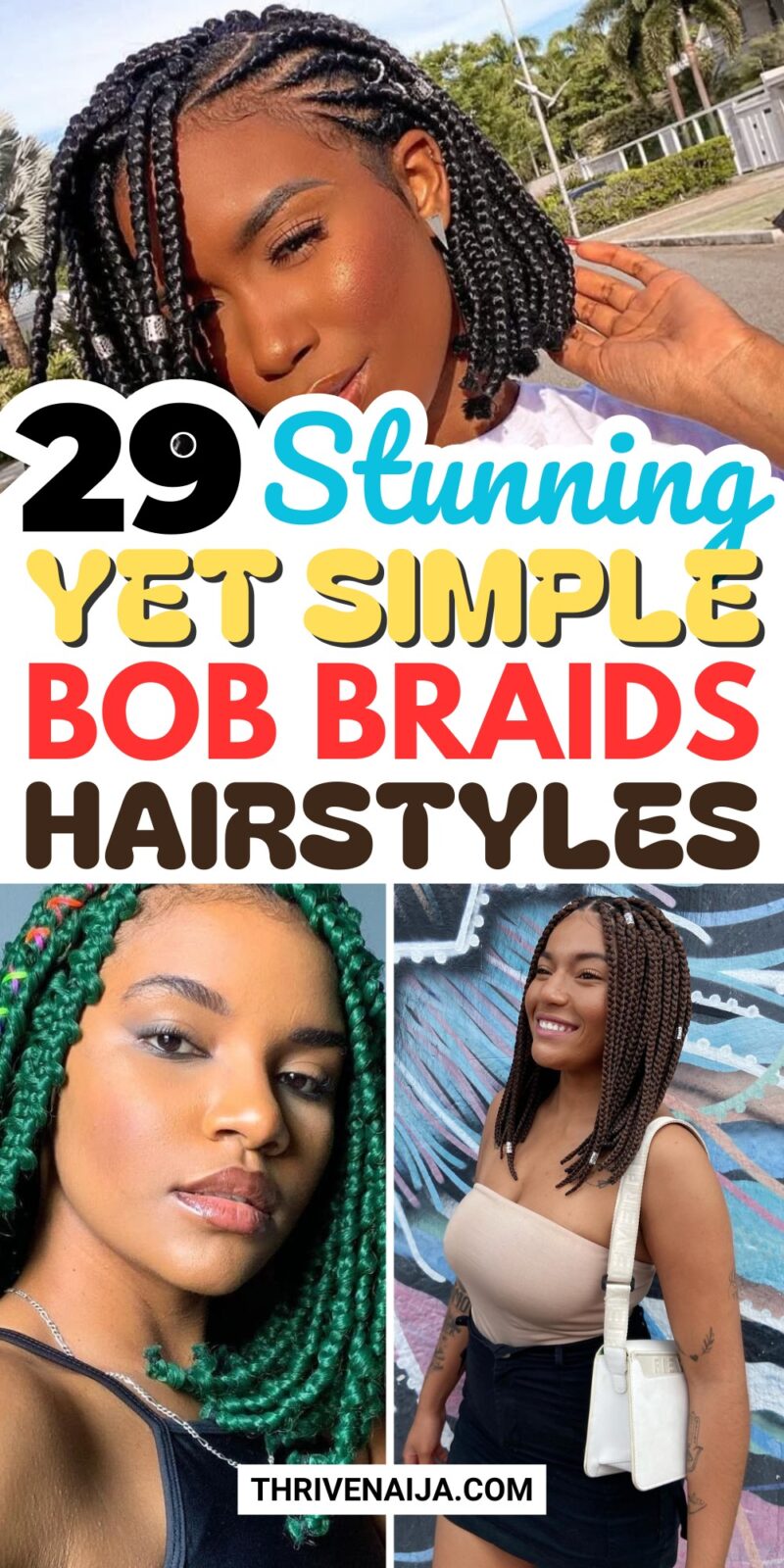 25 Cute Bob Braids Hairstyle Ideas | ThriveNaija