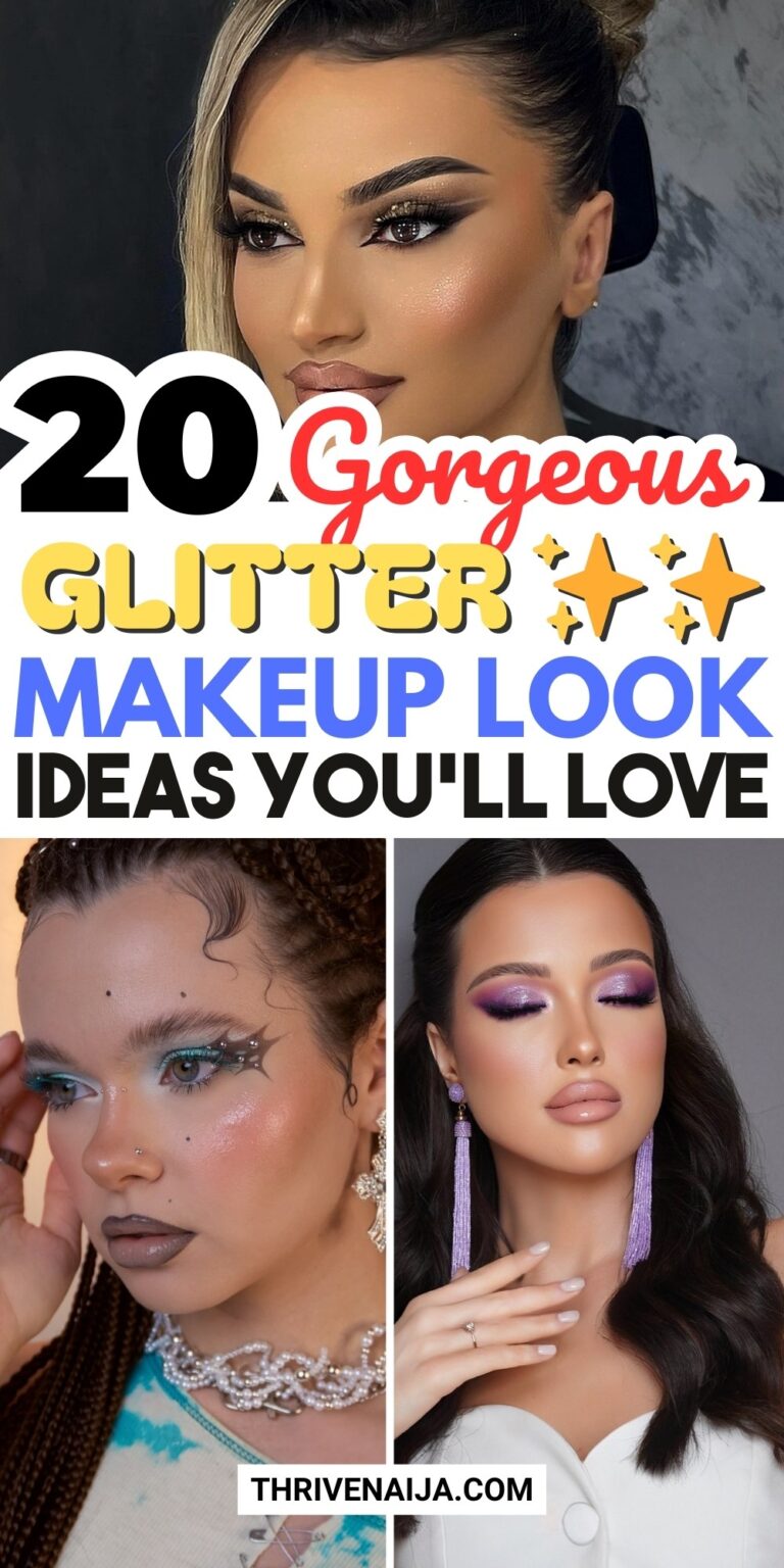 20 Cutest Glitter Makeup Looks to Try | ThriveNaija