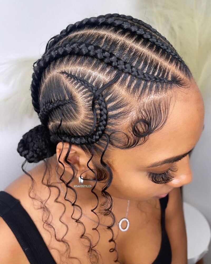 20 Cutesy Cornrows Natural Hair Ideas | ThriveNaija