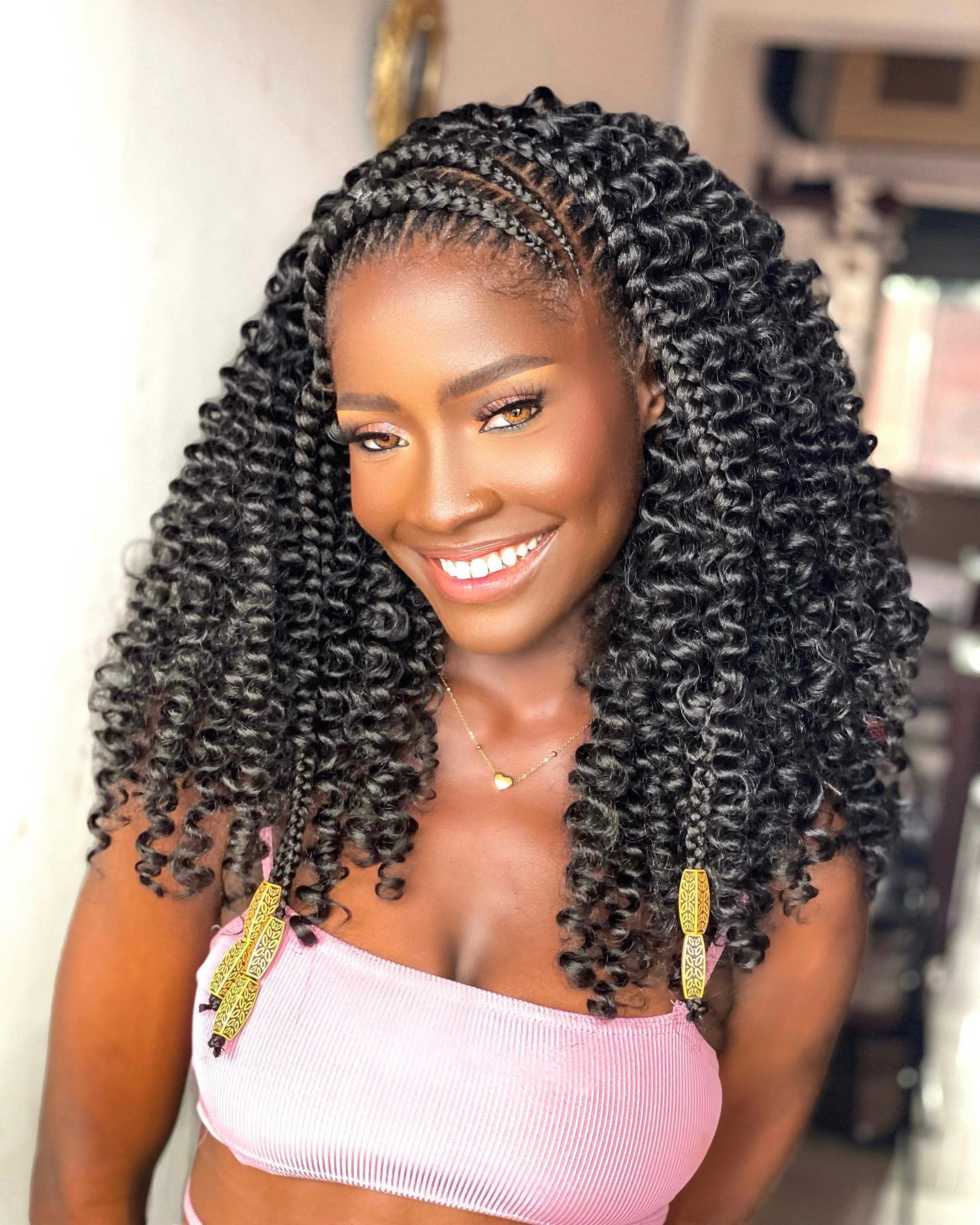 17 Gorgeous Curly Crochet Braids Hairstyle Ideas | ThriveNaija
