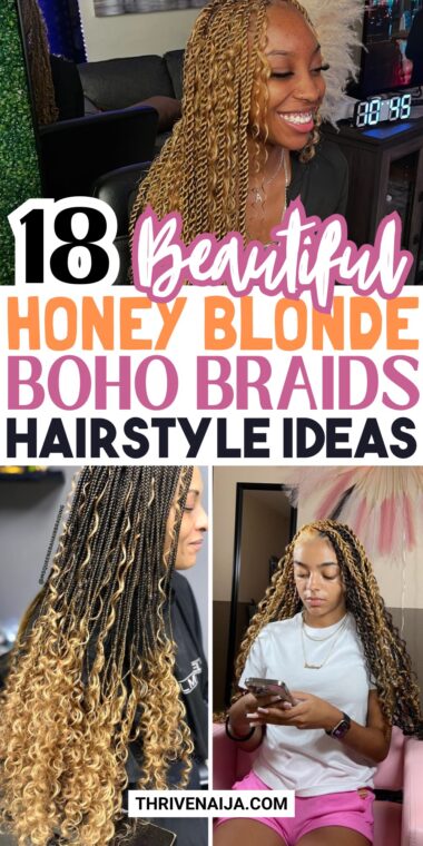 18 Beautiful Honey Blonde Boho Braids Ideas | ThriveNaija