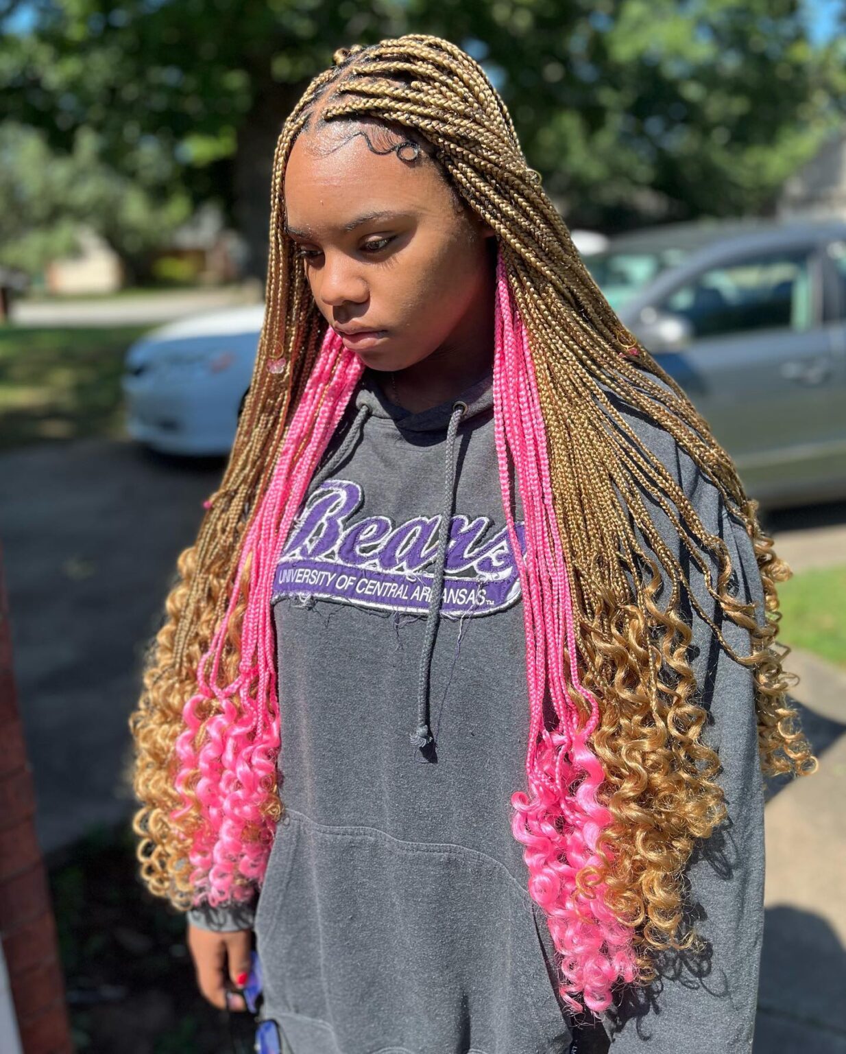 17 Trending Pink Braids Hairstyles For Black Women | ThriveNaija