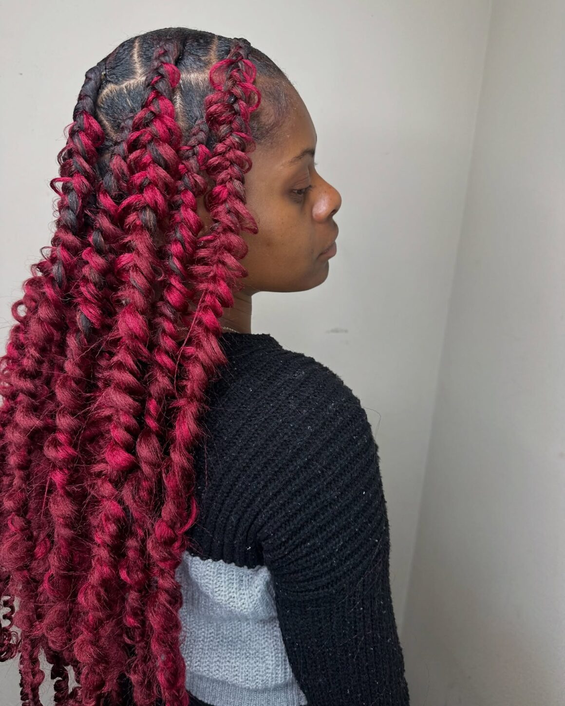 17 Chic Red Braids Hairstyle Ideas For Black Women | ThriveNaija