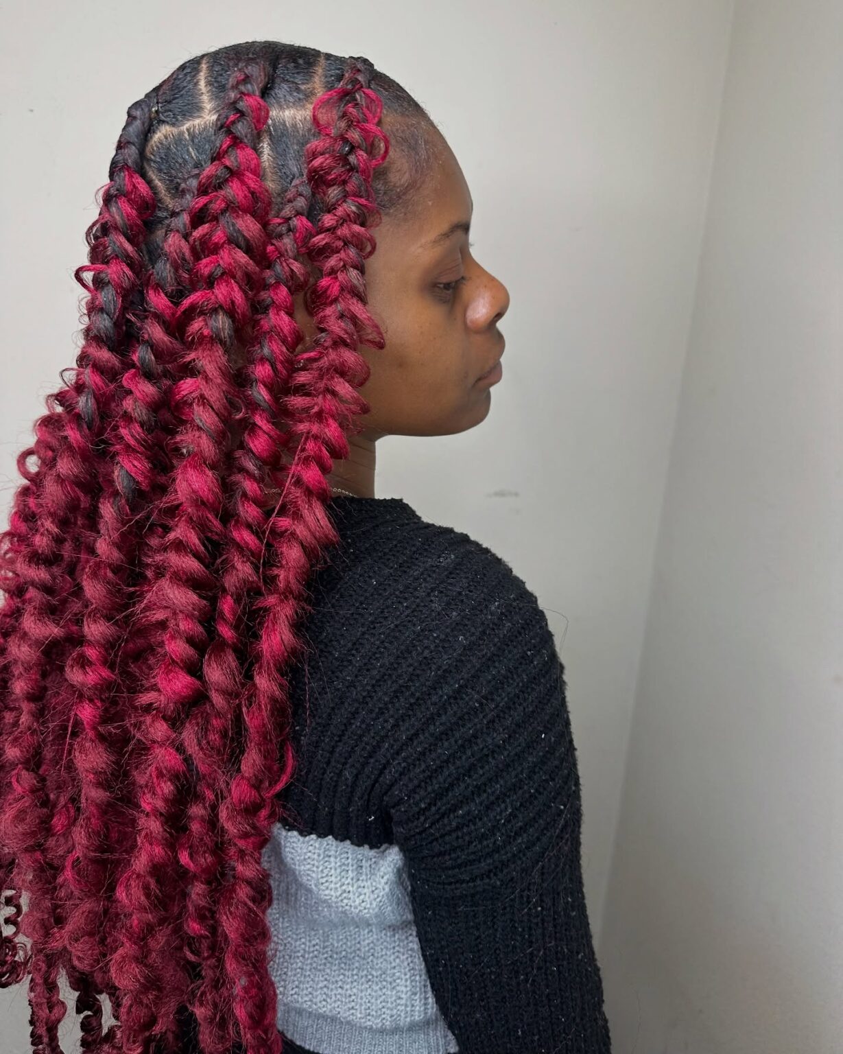 17 Chic Red Braids Hairstyle Ideas For Black Women | ThriveNaija