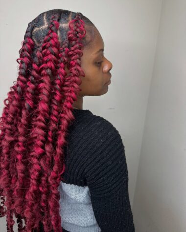 17 Chic Red Braids Hairstyle Ideas For Black Women | ThriveNaija