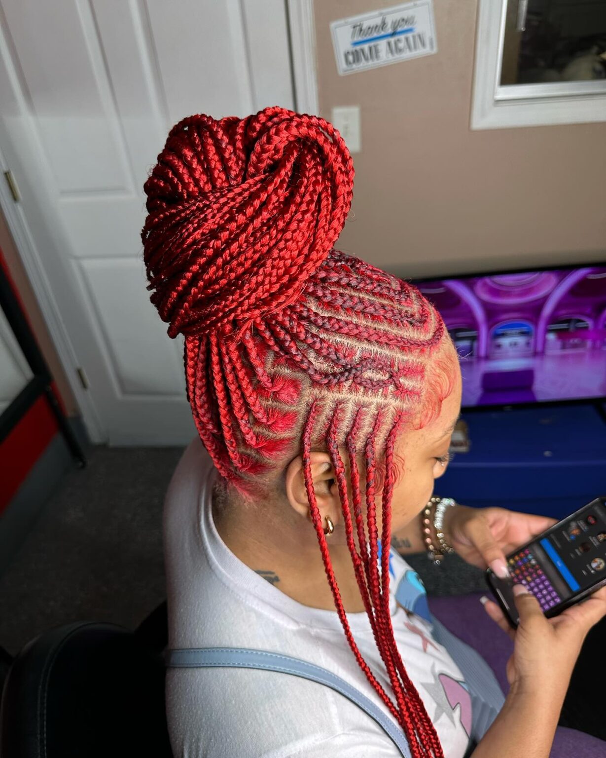 17 Chic Red Braids Hairstyle Ideas For Black Women | ThriveNaija