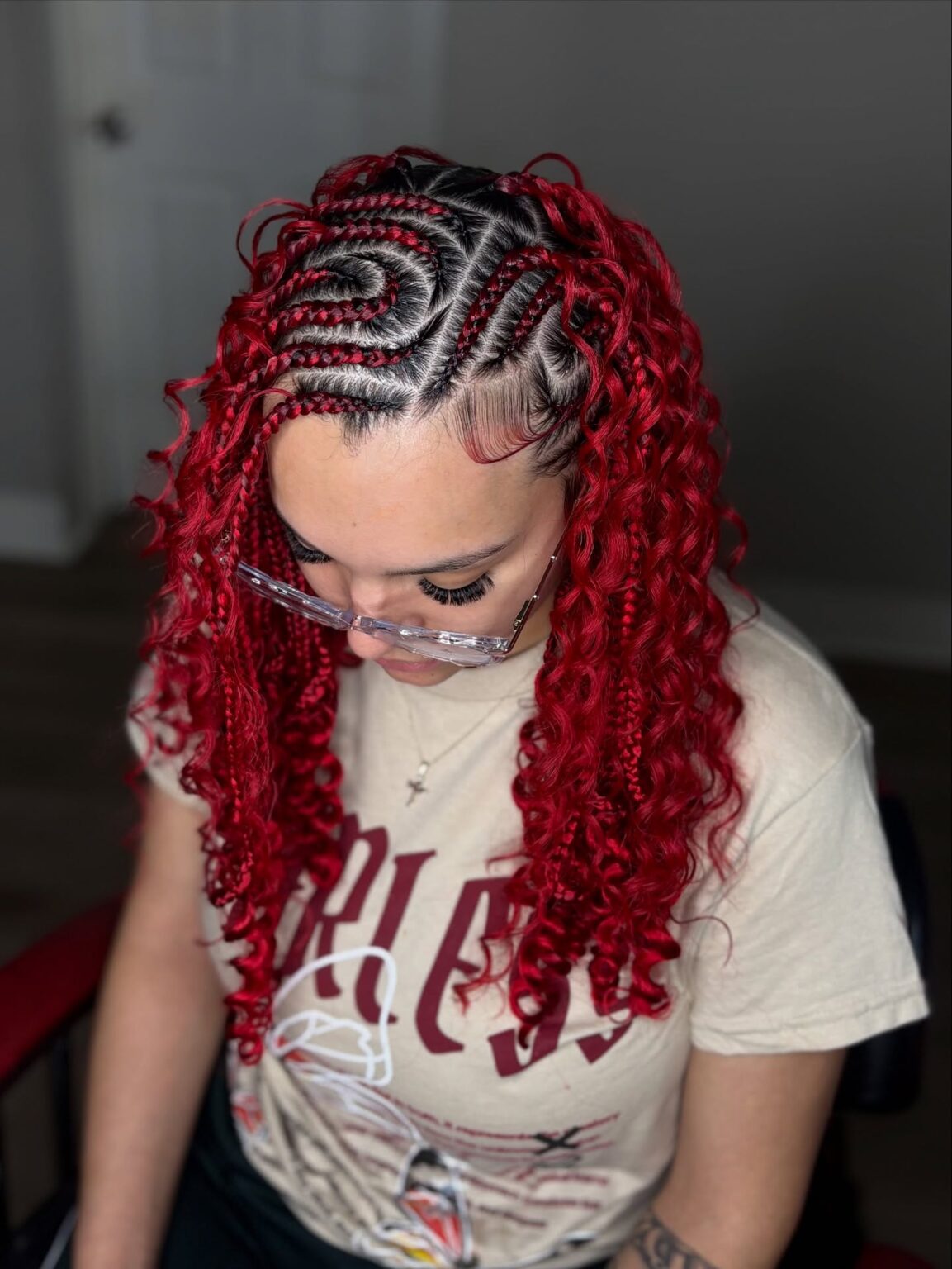 17 Chic Red Braids Hairstyle Ideas For Black Women | ThriveNaija