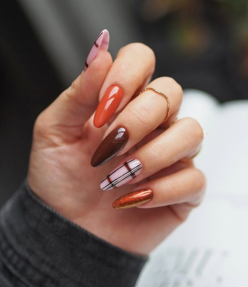 15 Stunning Fall Dipped Nails Design Ideas | ThriveNaija