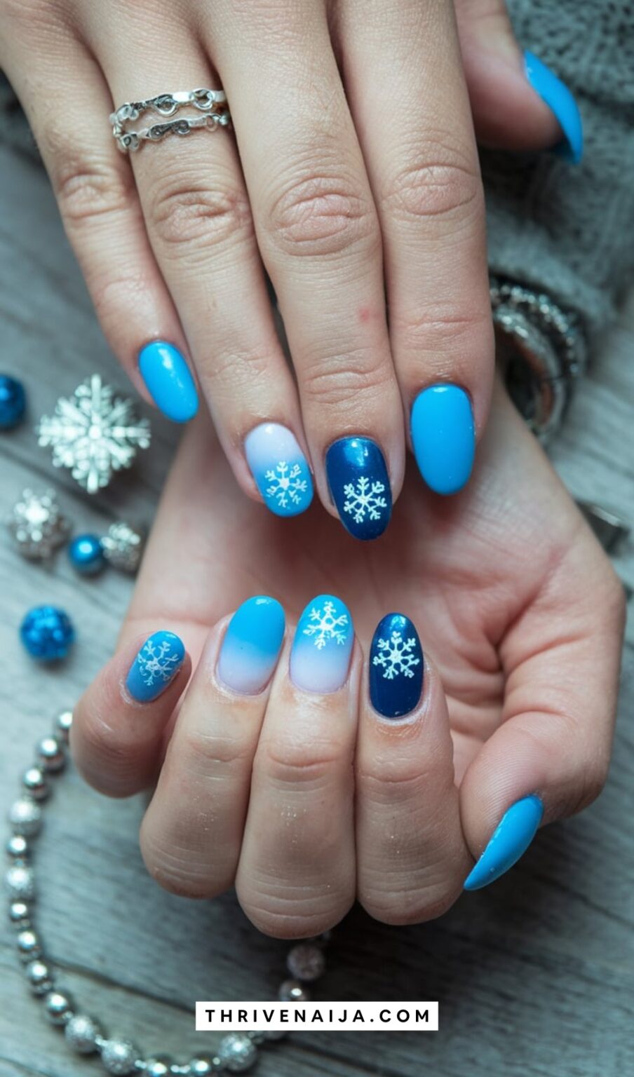 16 Cute Icy Blue Winter Nail Ideas You’ll Love | ThriveNaija