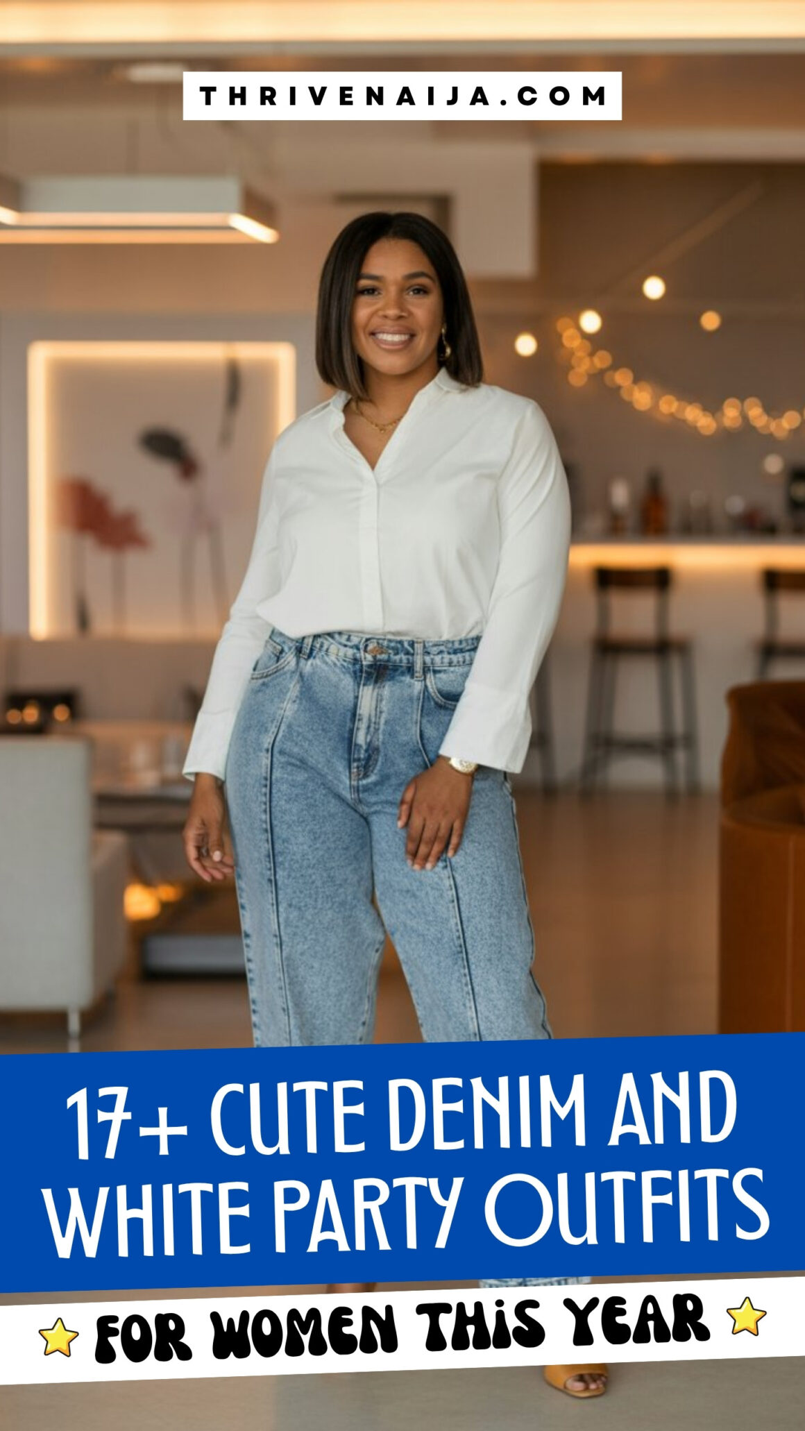 17 Cute Denim and White Party Outfits for Women | ThriveNaija