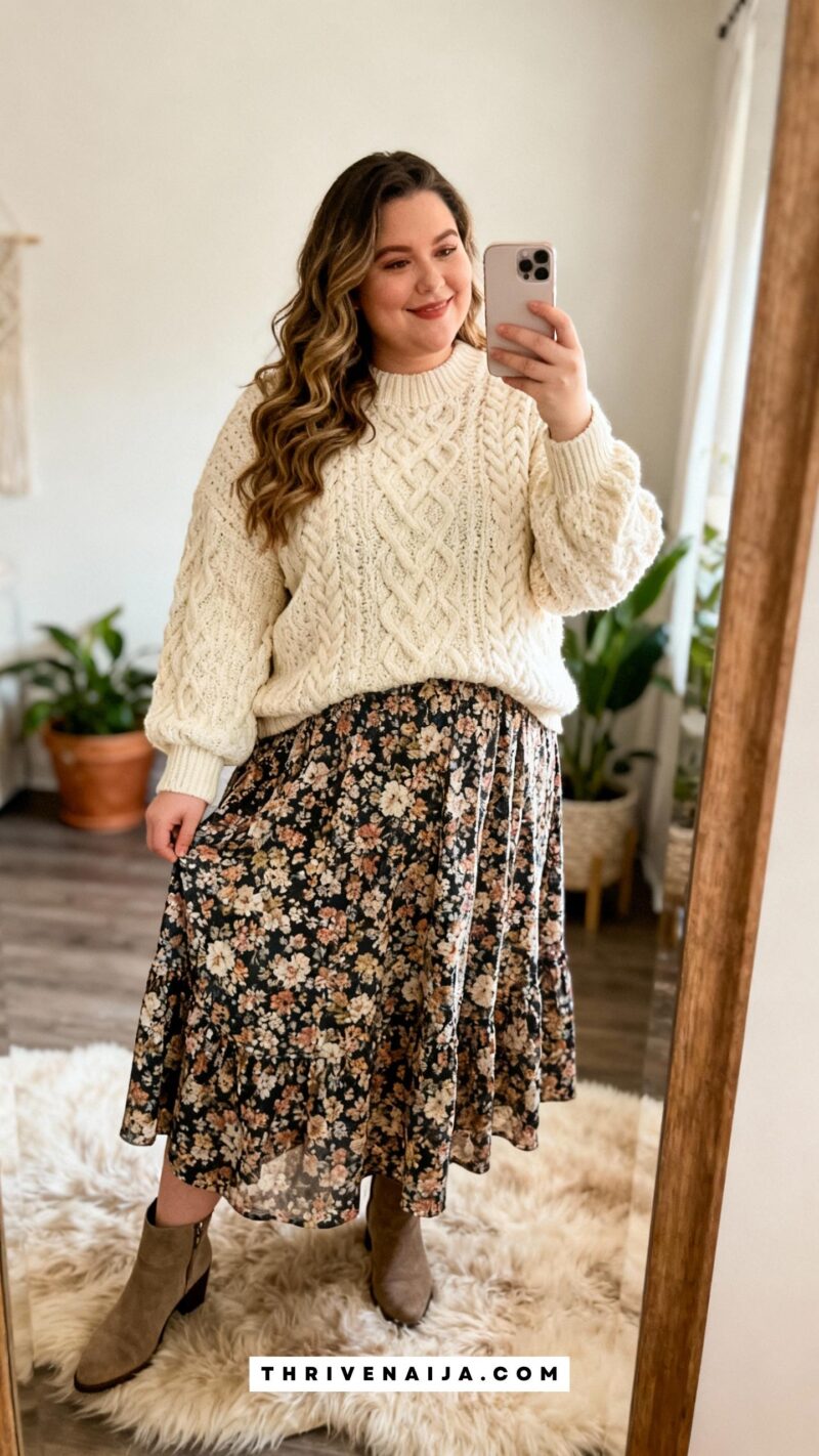 15 Lovely Plus-Size Skirt Outfit Ideas for Women | ThriveNaija