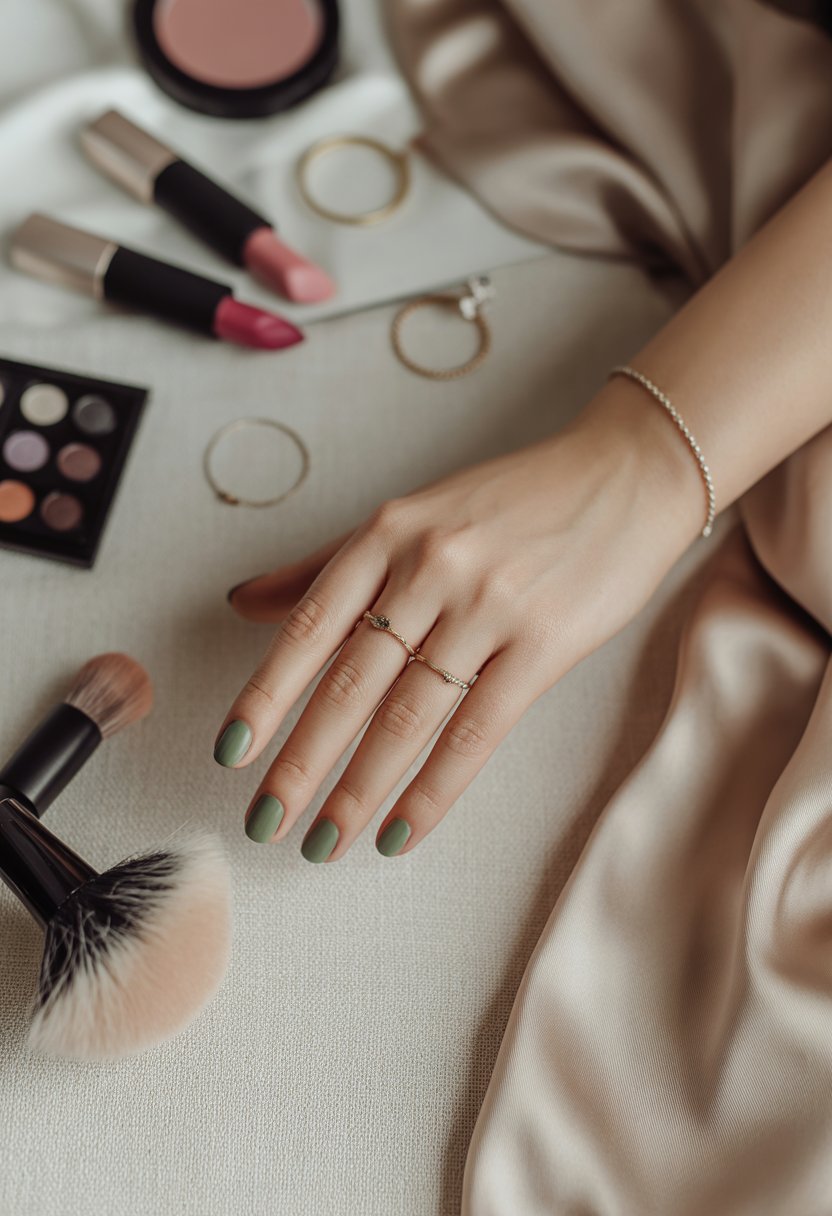 21 Cute Matcha Green Nails Designs | ThriveNaija