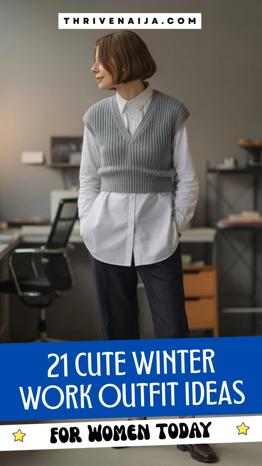21 Cute Winter Work Outfit Ideas for Women | ThriveNaija