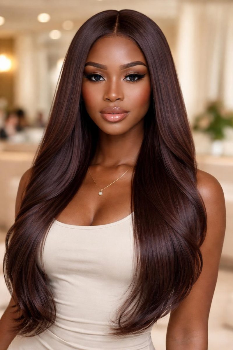 13 Cute Plum Hair Color Looks on Black Women | ThriveNaija
