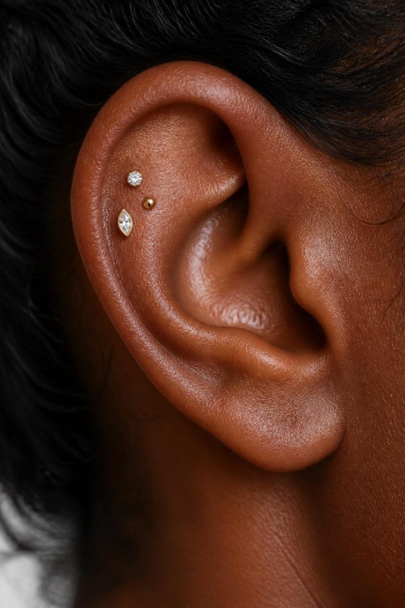 12 Absolutely Must-Try Triple Ear Piercing Ideas | ThriveNaija